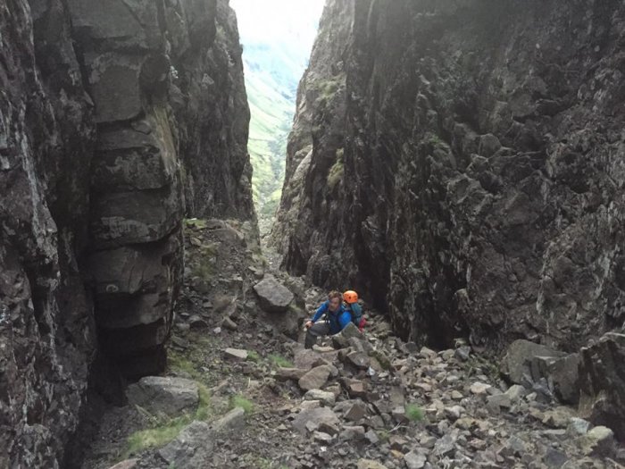 Gallery - Category: Standard Route - Image: The scree slope down to the ...